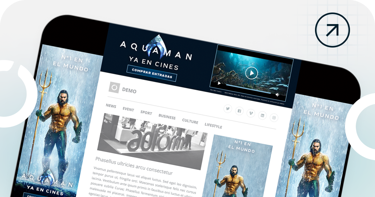 Takeover Ad - Aquaman - Adform